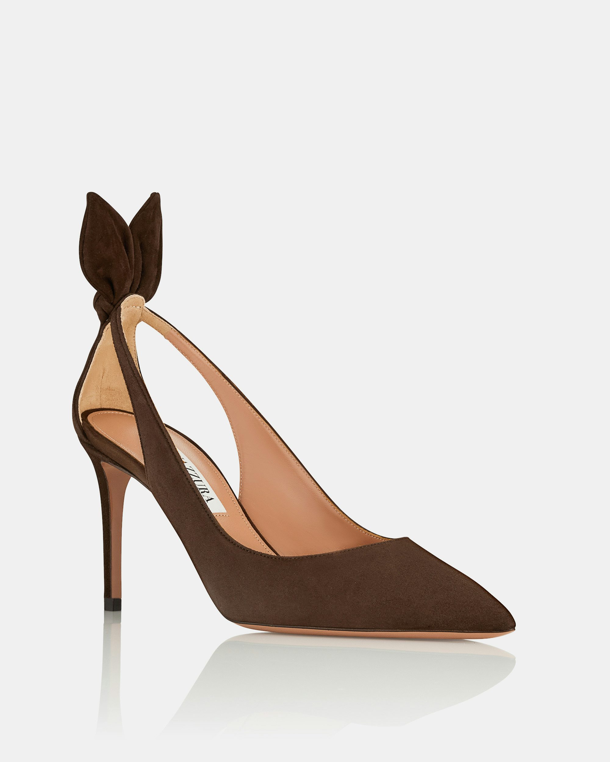 Bow Tie Pump 85 MARRONE Aquazzura@ Official