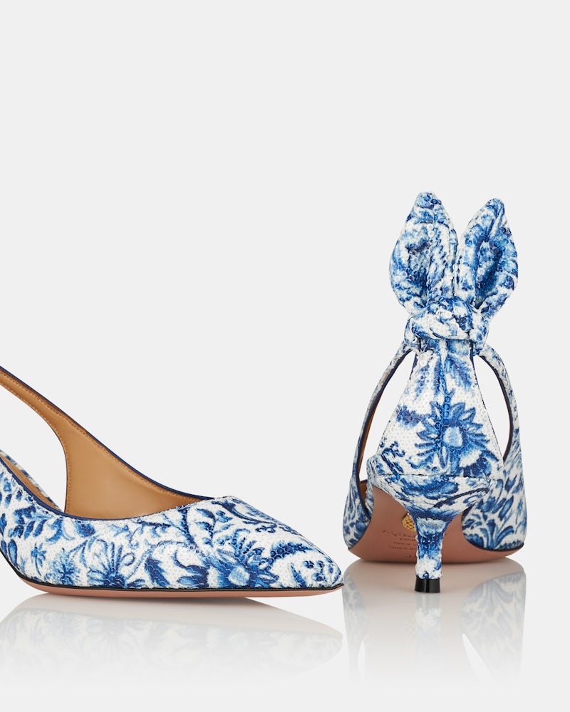 Bow Tie Pump 50 BLUE Aquazzura@ Official
