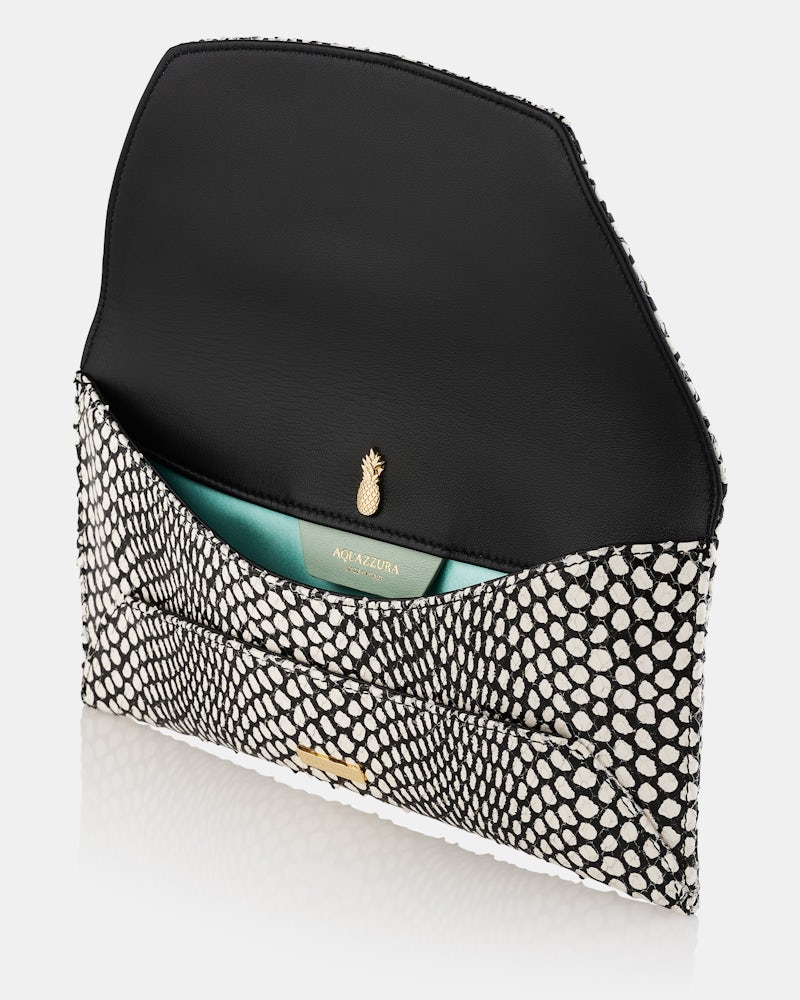Envelope Clutch BLACK/WHITE Aquazzura@ Official