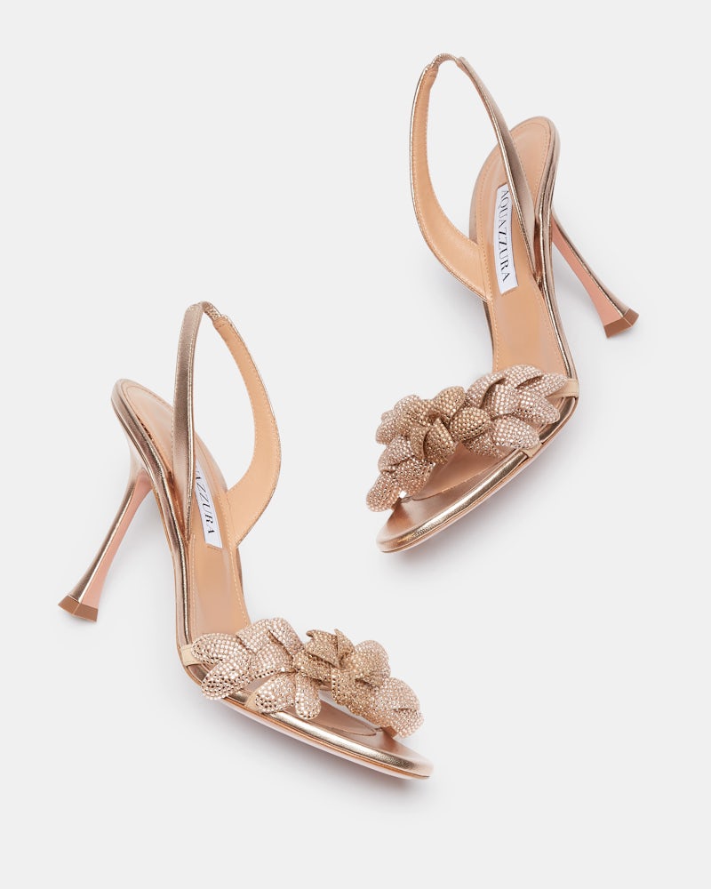 Galactic Flower Sandal 95 ROSE GOLD Aquazzura@ Official