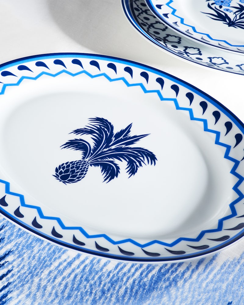 Jaipur Oval Platter BLUE Aquazzura@ Official