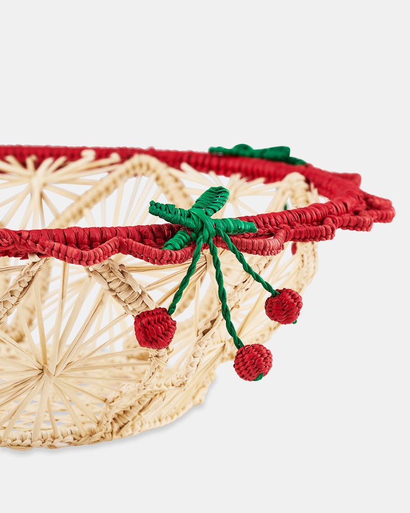 Rafia Basket Medium RED Aquazzura@ Official