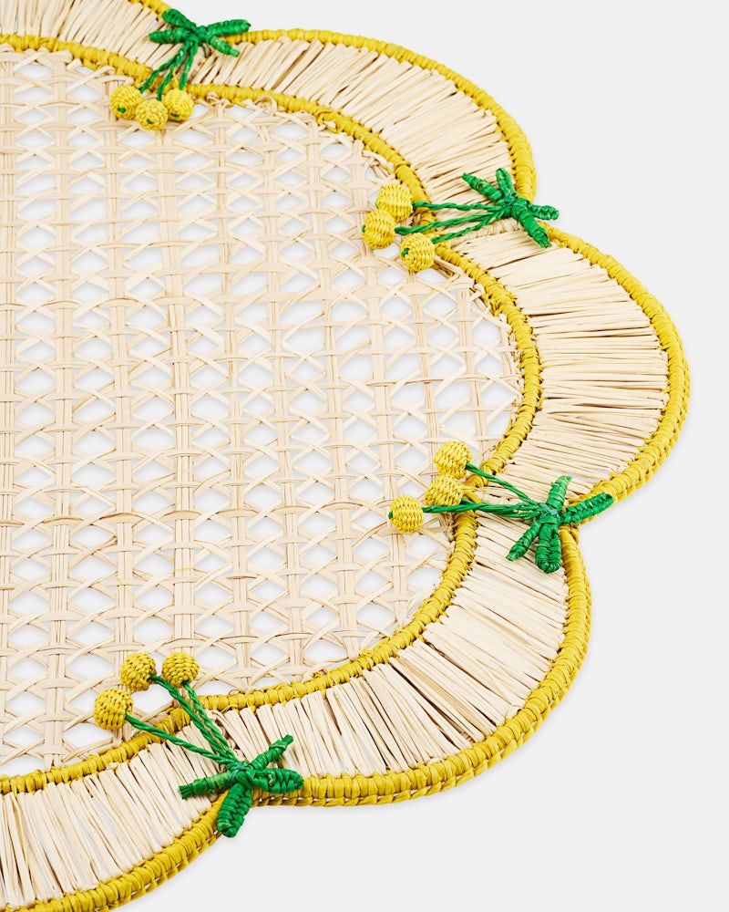 Rafia Placemat YELLOW Aquazzura@ Official