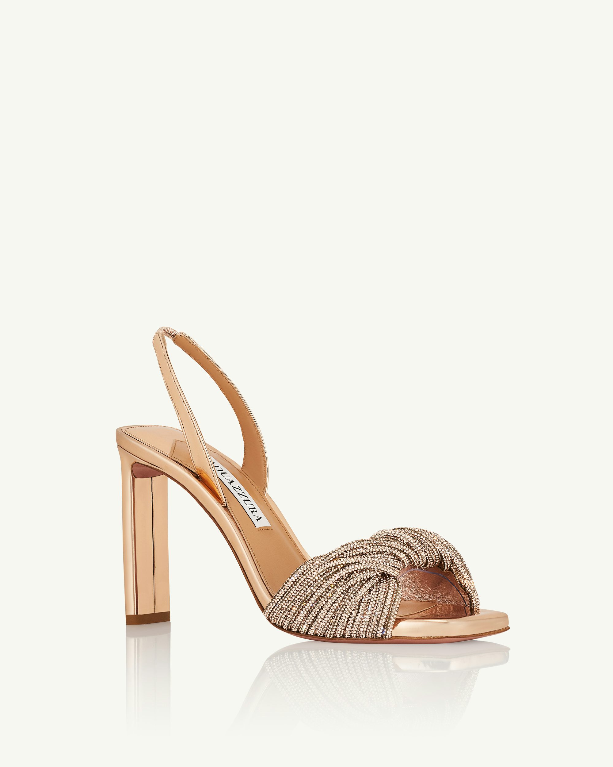 Scintilla Crystal Sandal 95 ROSE GOLD Aquazzura@ Official